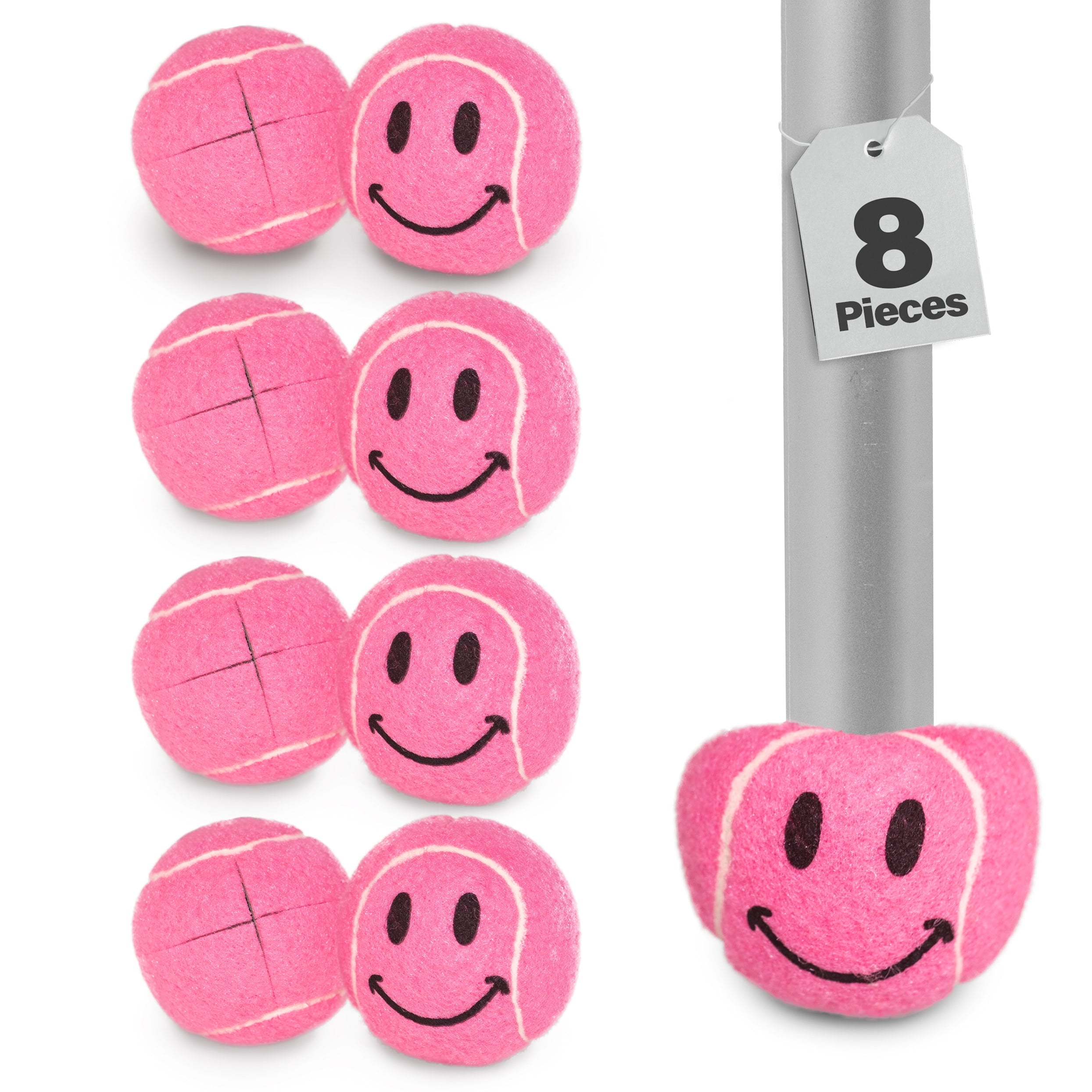 8PCS Smileyballs Pre-cut Walker Tennis Ball Glides (Pink) - Walmart.com