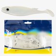 8PCS Soft Fishing Lures 6.5cm T-Tail With 3D Eyes, PVC Pike Baits For ...