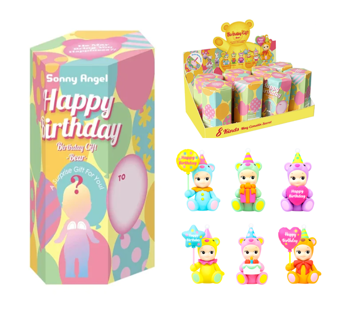 8PCS Sonny Angel Hipper Birthday Gift Bear Sonny Angles Figure Toy ...
