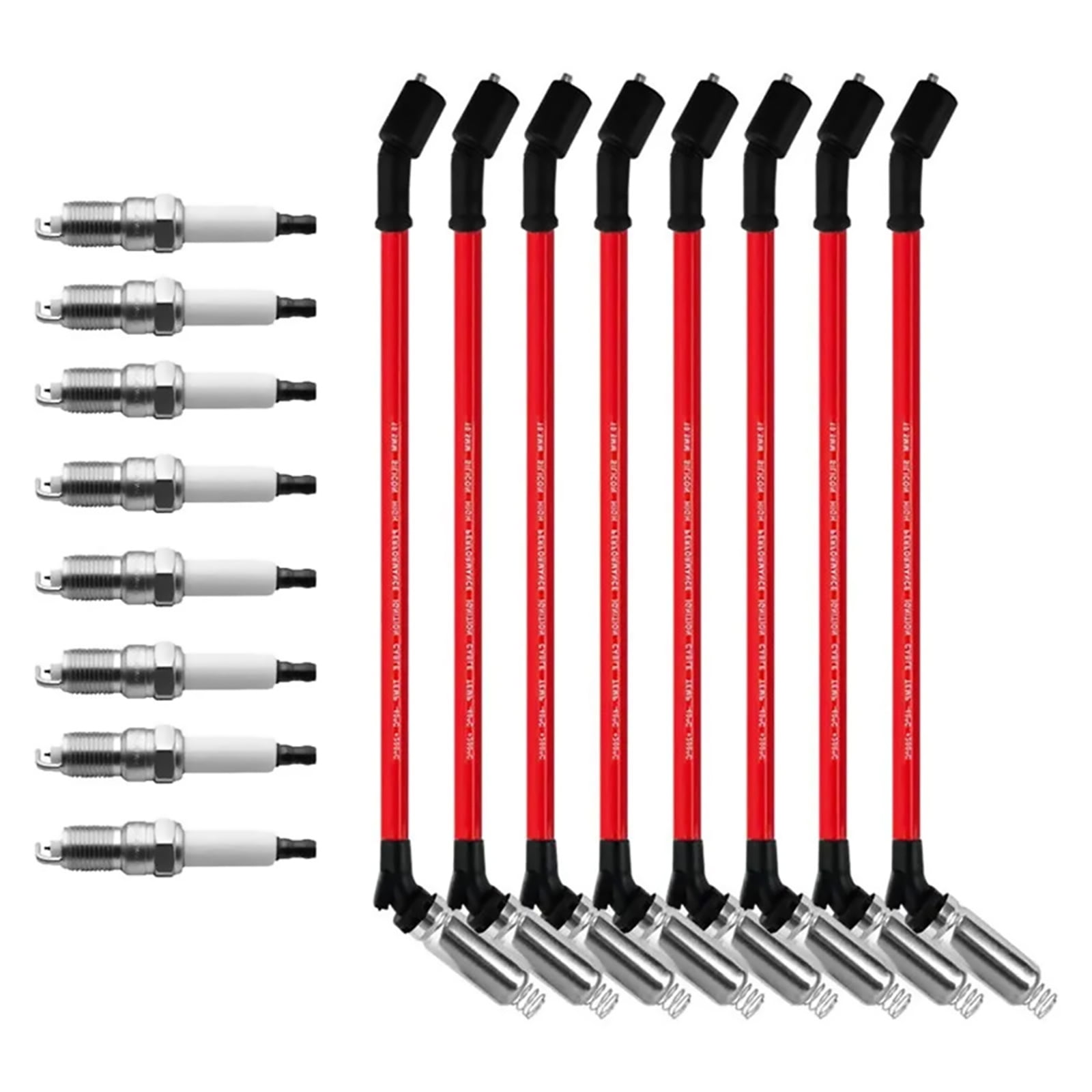 8PCS Spark Plugs & Wires Set for Chevy & GMC V8 Engines 4.8L-6.0L Enhanced Fuel Efficiency and ...