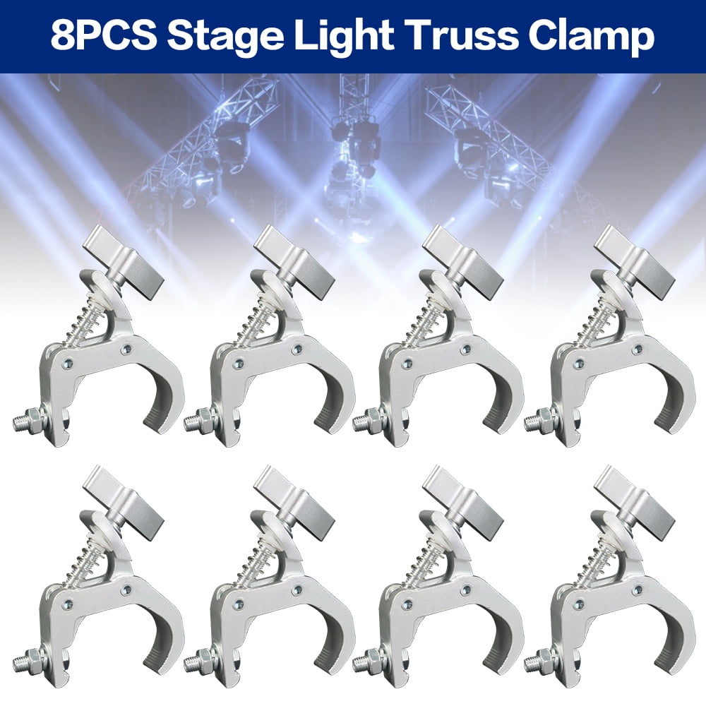 8PCS Stage Light Clamp Hook, Aluminum Alloy Clamp Safety Hang on Truss ...