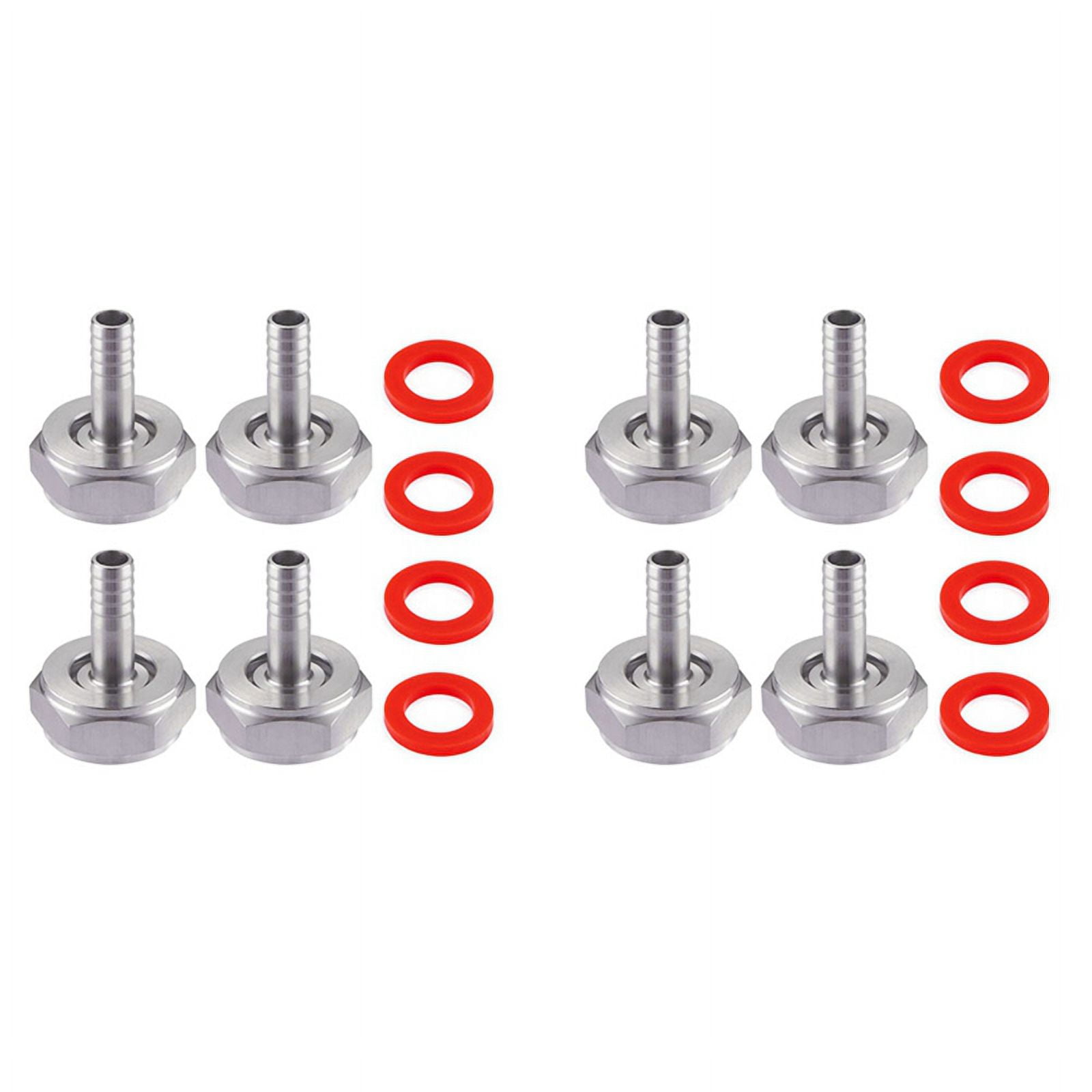 8PCS Stainless Steel Beer Coupler Fitting,Beer Line Connector Kit,Hex ...