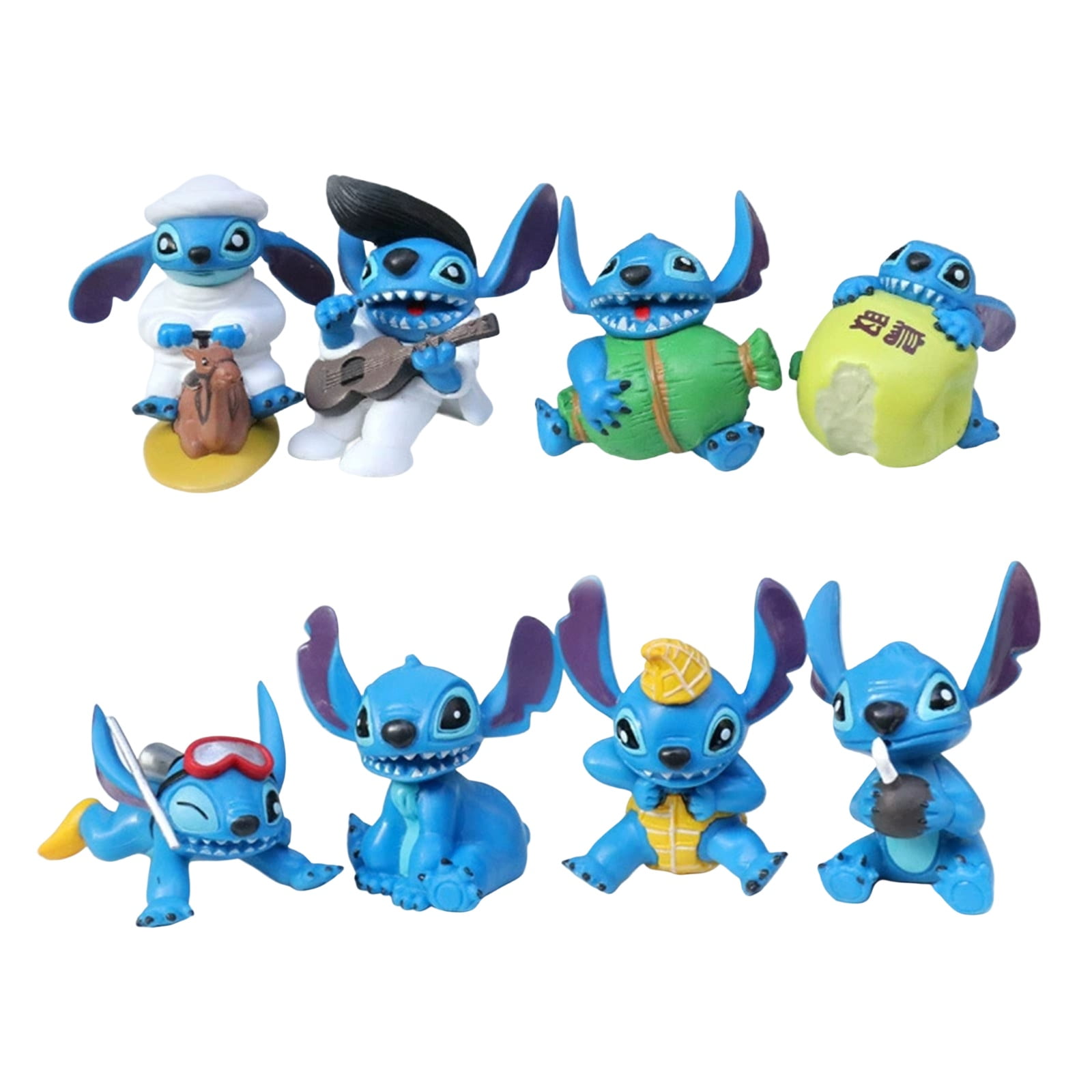 8PCS Stitch Mini Action Figures Toys Set, 2.04 Inch Stitch Figures ...