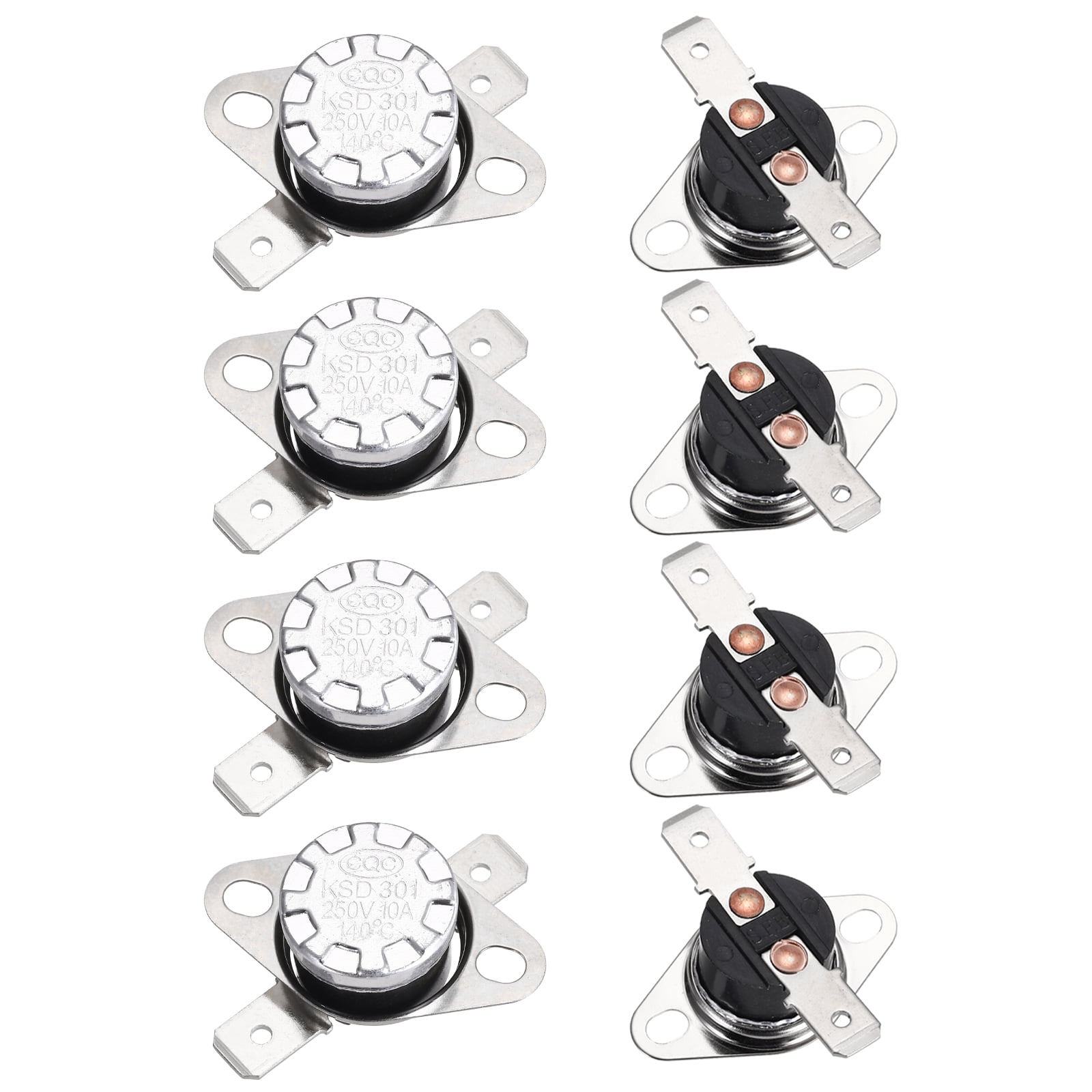 8PCS Temperature Control Switch Thermostat 140°C 10A N.C 6.3mm Pin ...