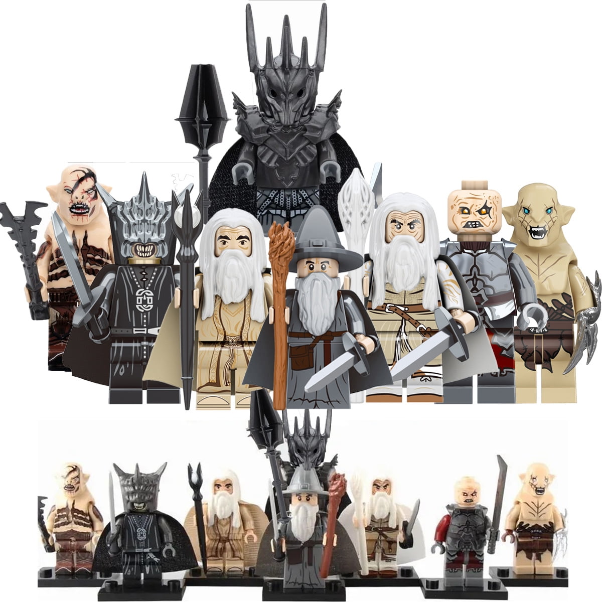 8PCS The Lord of the Rings Legion Minifigures – Sauron Bolg Gothmog ...