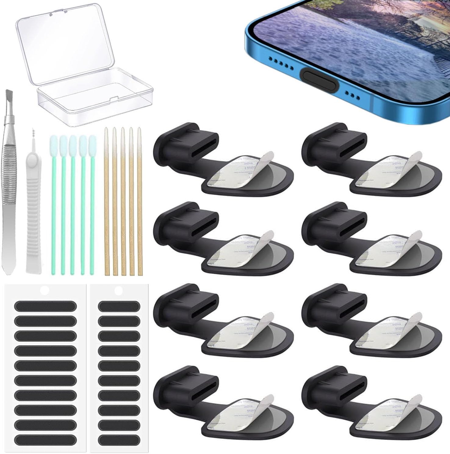 8PCS USB Type C Anti Dust Plugs Cover, C-Type Port Dust Plug, USB C ...