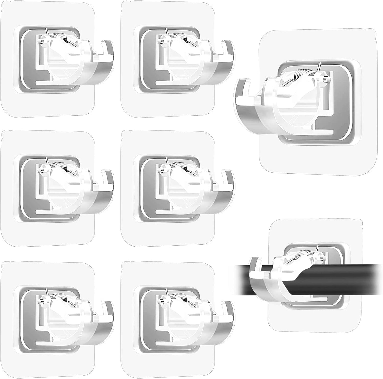 8PCS Upgrade Large Self Adhesive Curtain Poles Brackets No Drilling ...
