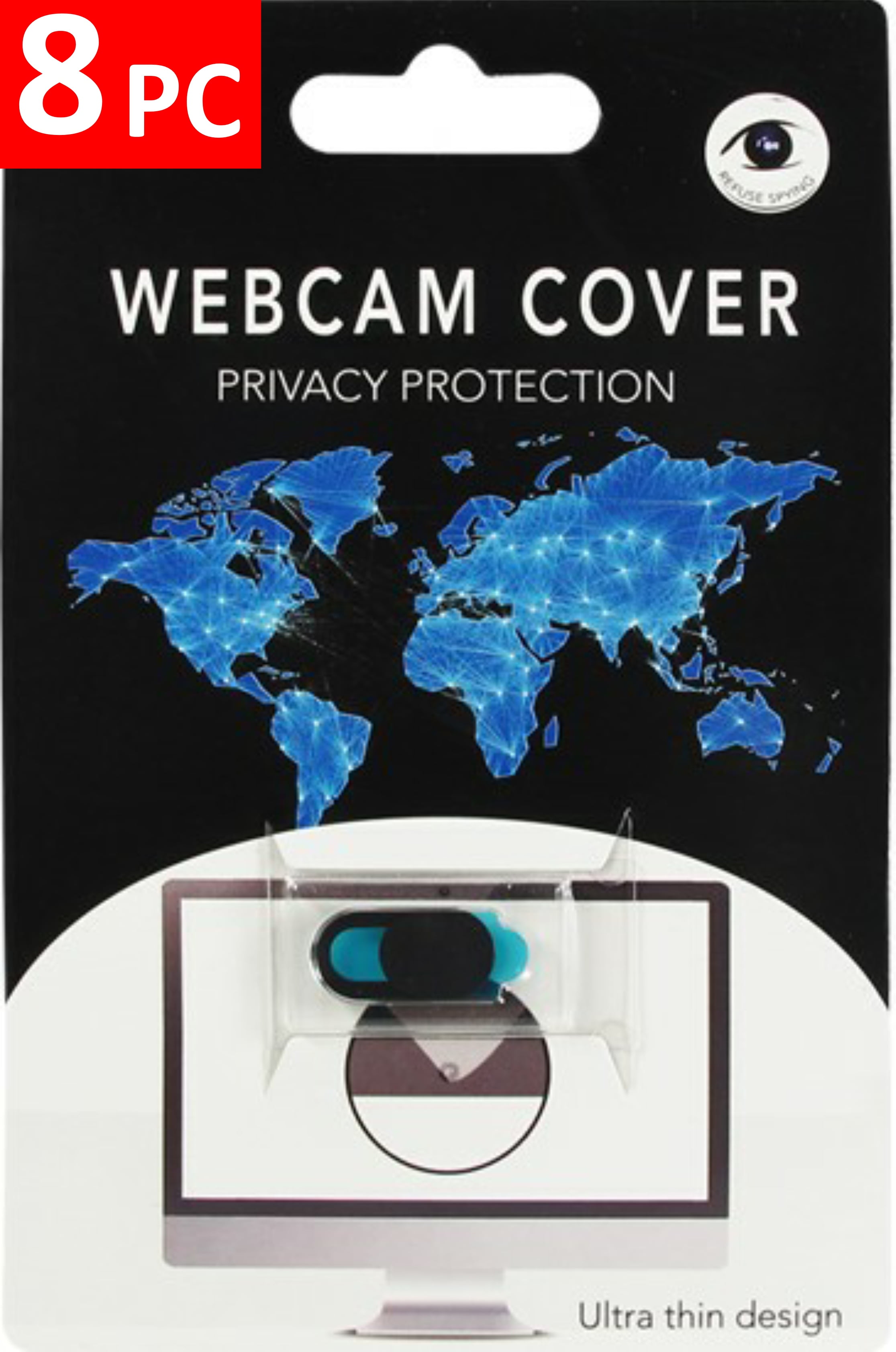 8PCS WebCam Cover Slide Camera Privacy Security Protect Sticker For ...