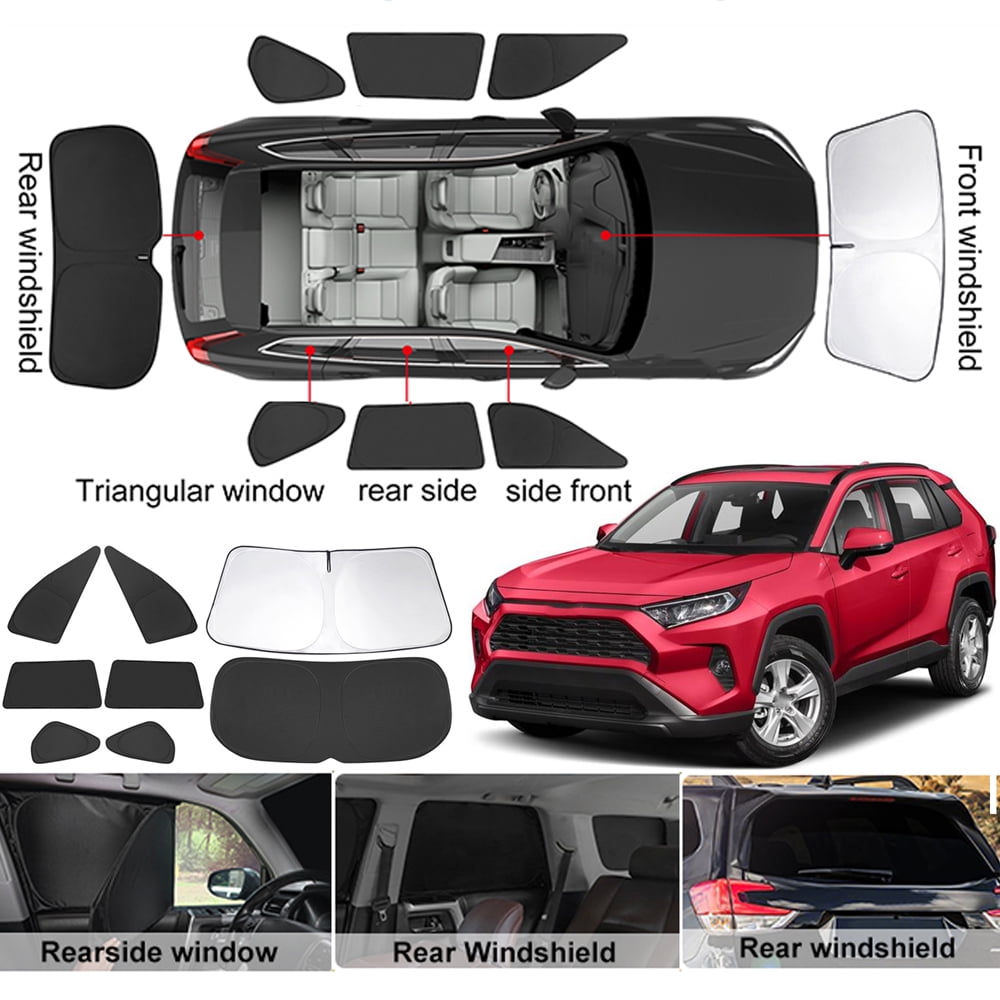 8PCS Windshield Sun Shade for Toyota RAV4 2019-2024 Full Privacy Side ...