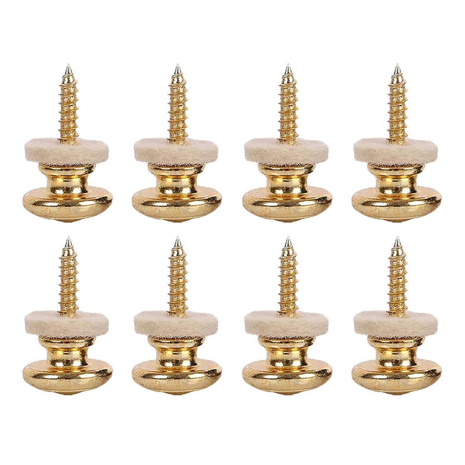 8PCS Wool Copper Guitar Strap Lock Locking Pegs Pins Mushroom Shape End ...
