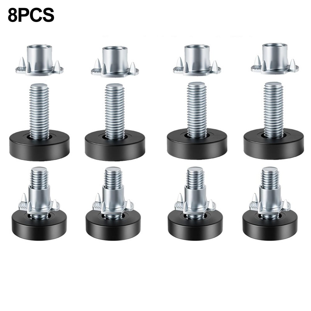 8PCSAnti-Slip Adjustable Levelers Feet Screw In Thread Furniture Feet ...