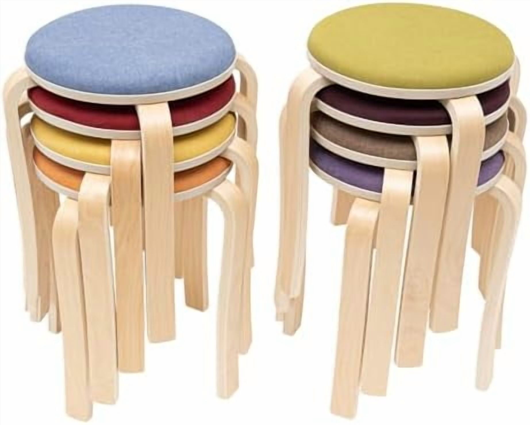 8PCs Stackable Stools, Set of 8 Stackable Round Stools, Floor Standing ...