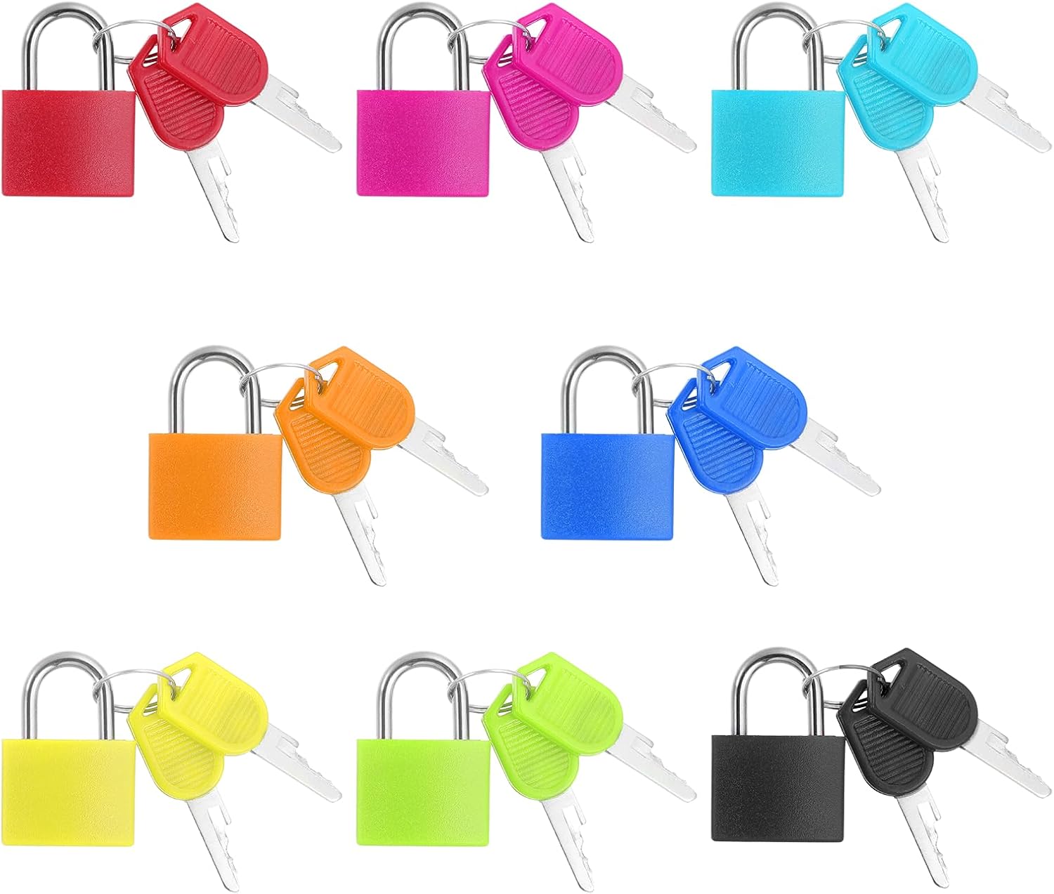 8PCs Suitcase Locks with Keys Luggage Locks Small Padlock with Key ...