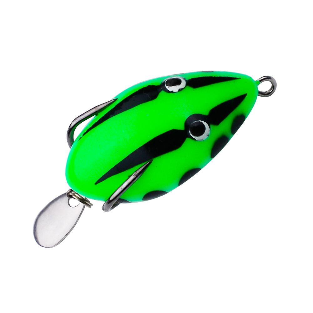 8PK Frog Topwater Soft Pastic Fishing Lures Colorful Spinner Spoon Bass ...