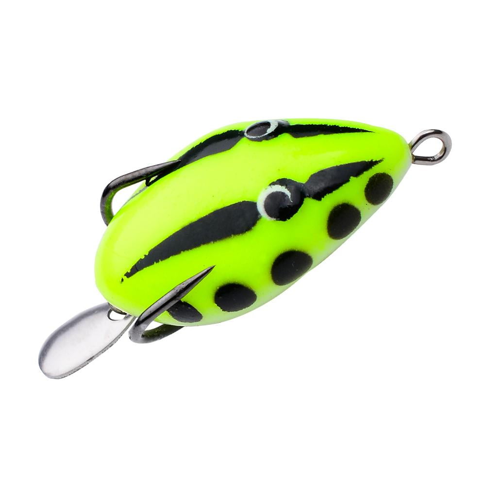 8PK Frog Topwater Soft Pastic Fishing Lures Colorful Spinner Spoon Bass ...