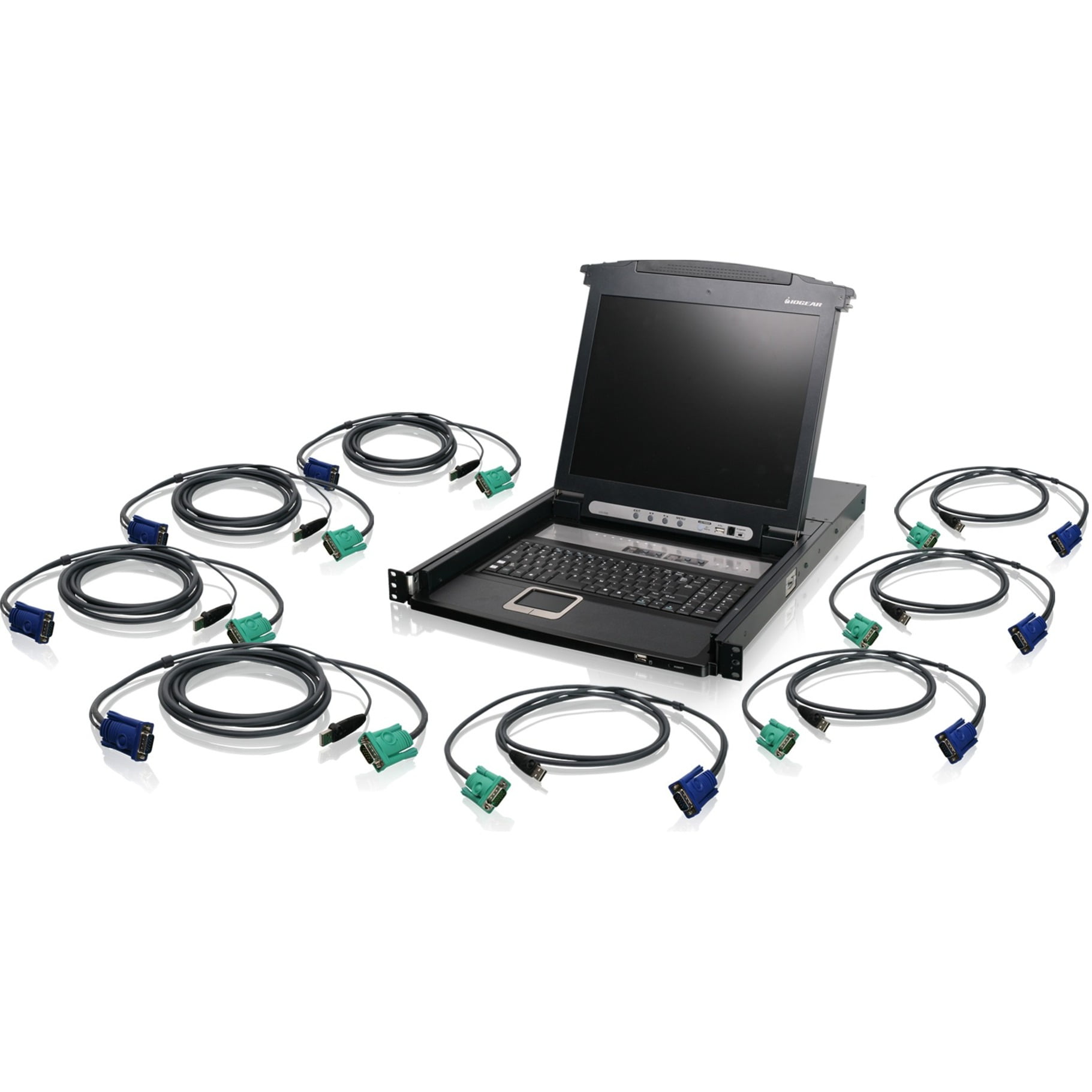 8PORT 17IN LCD COMBO KVM SWITCH W/USB KVM CABLES - Walmart Business ...