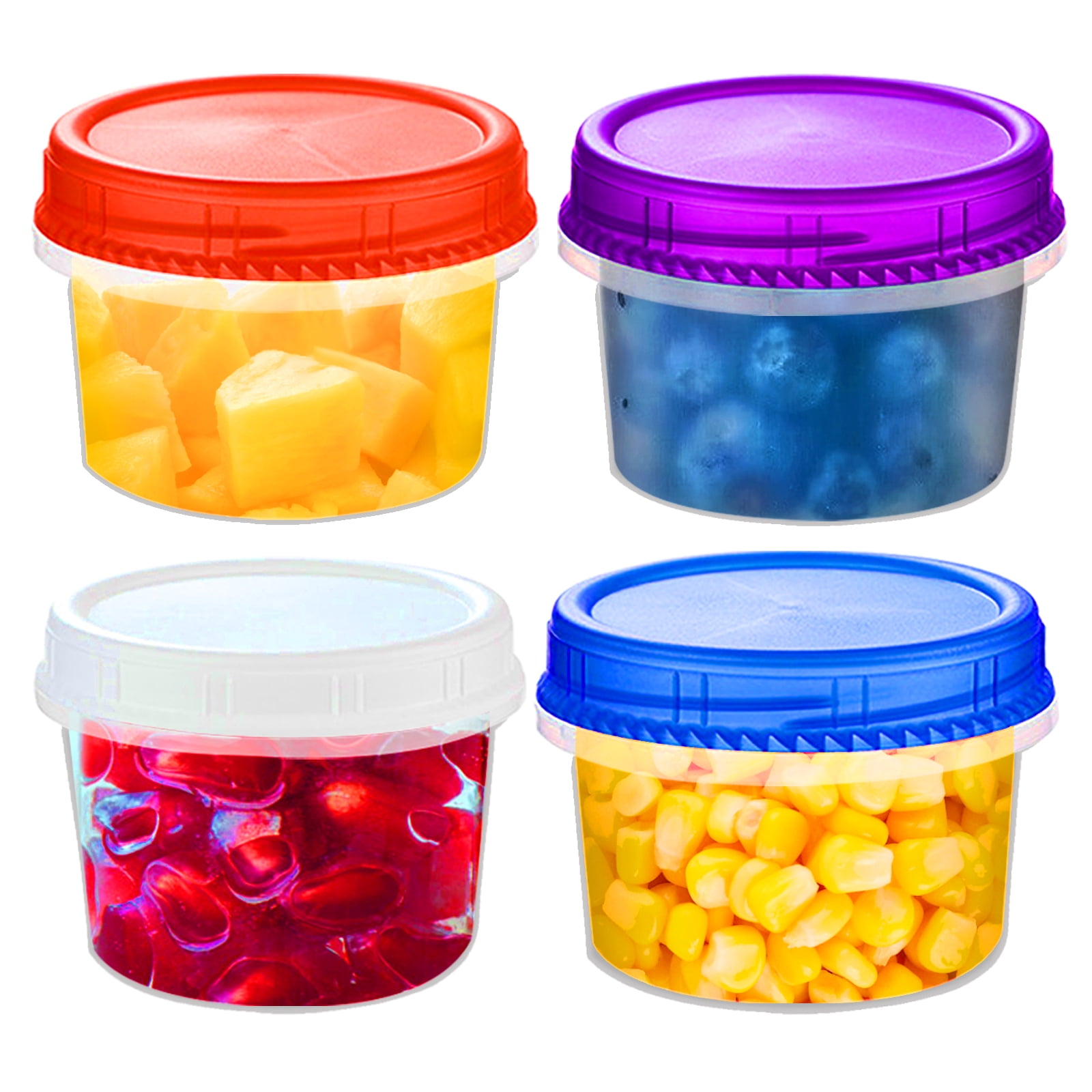 Cheeren 8Pack 13.6oz/400ml Microwave Containers with Lids, Airtight ...