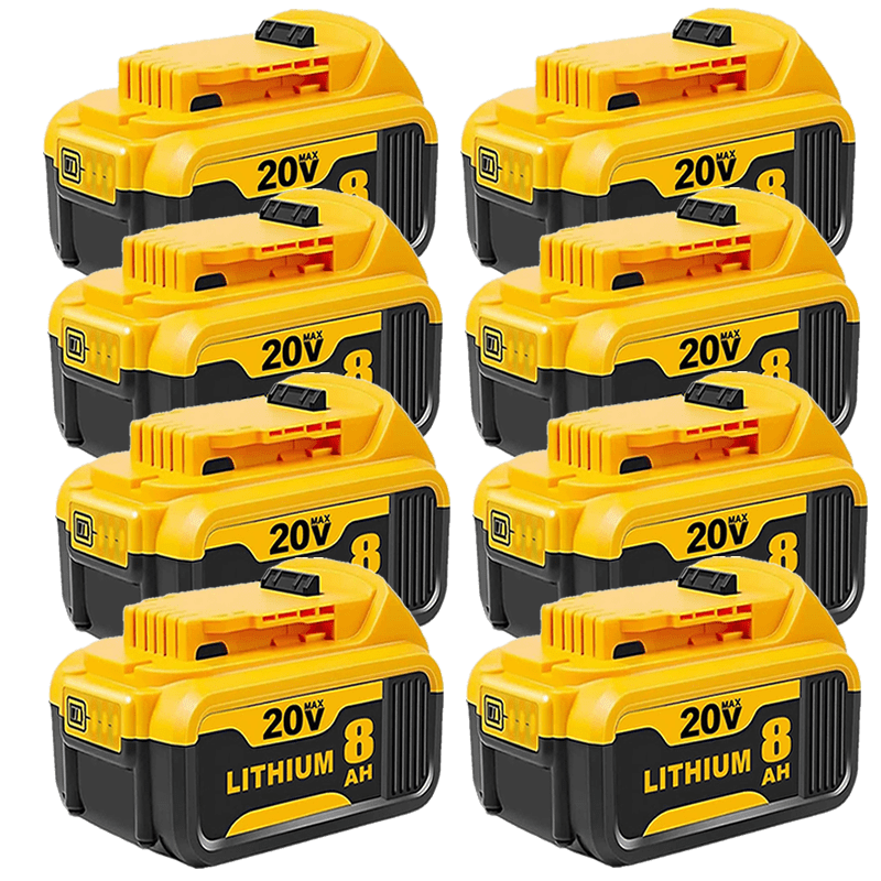 8Pack 20V 8Ah Lithium-lon Battery Replacement Compact XR Design, High ...