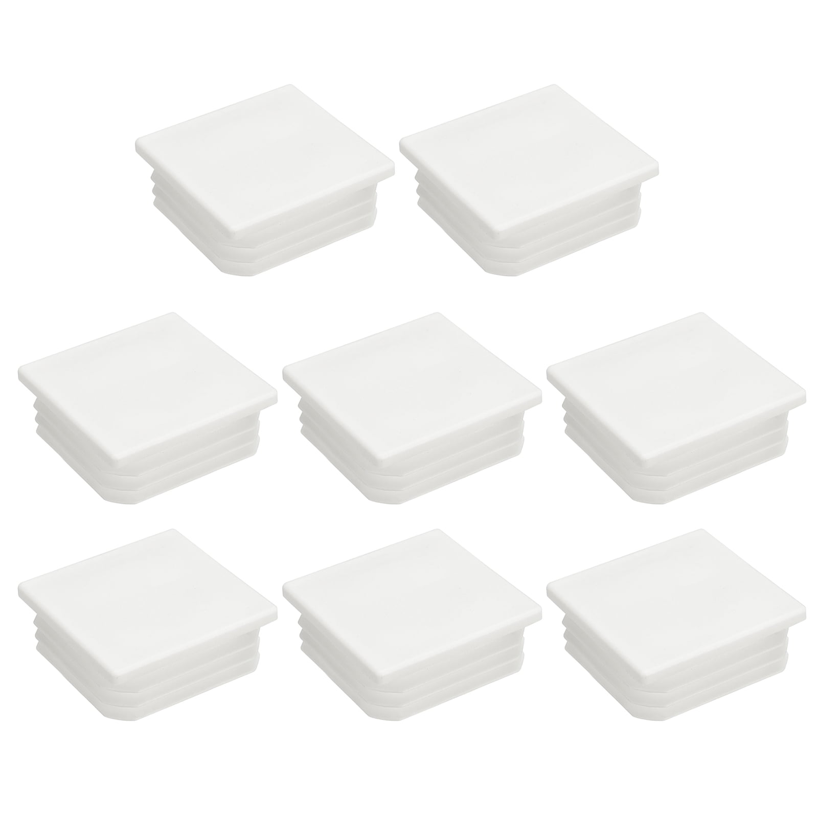 8Pack 32x32mm(1.25inch) Plastic Tubing Plug Square Post End Caps White ...