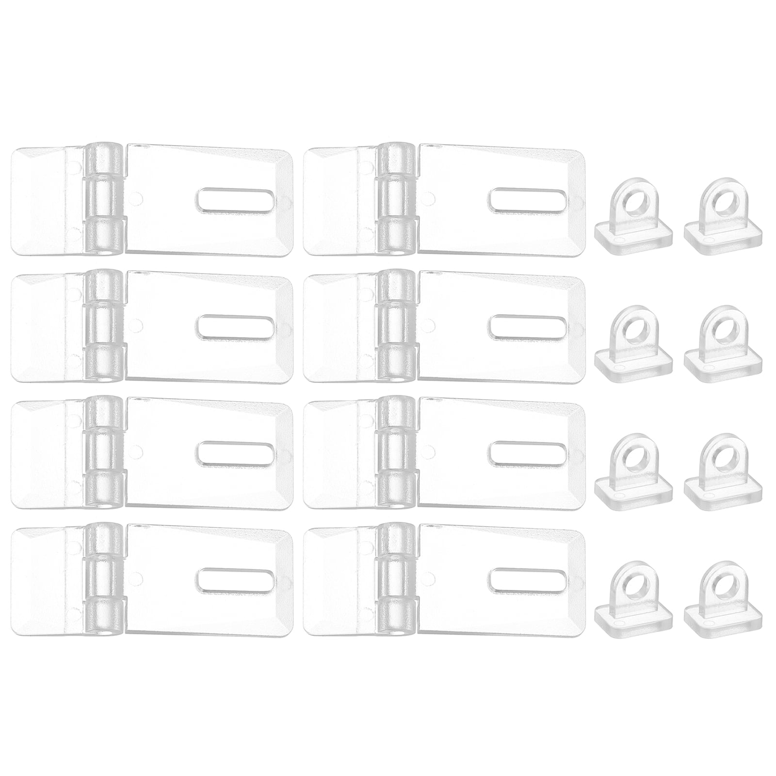 8Pack 41x16mm Acrylic Hasp Latch Clear Acrylic Hasp Buckle Mini Hinge ...