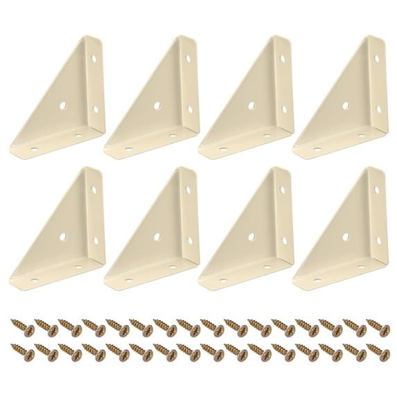 8Pack Angle Corner Brackets 66mm x 66mm, Cold Rolled Steel Braces ...