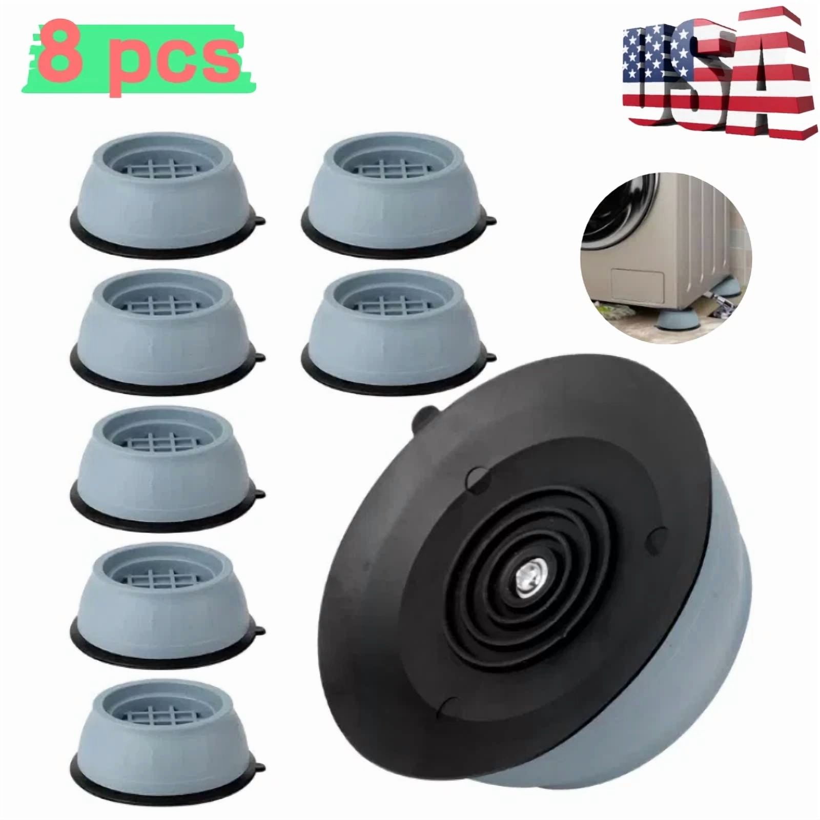 8Pack-Anti Vibration Washing Machine Mats Support Anti-Slip Rubber Feet ...