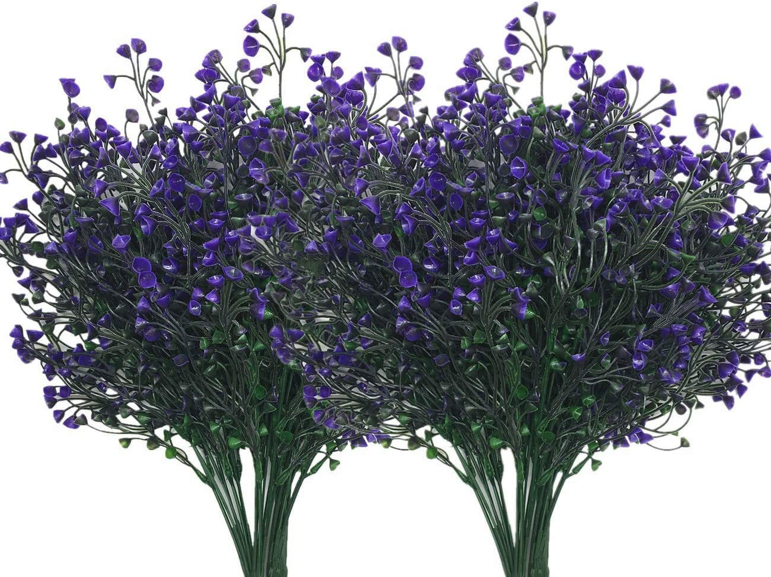 8Pack Artificial Bell Grass, Fake Flowers Plastic Greenery Patio Yard ...