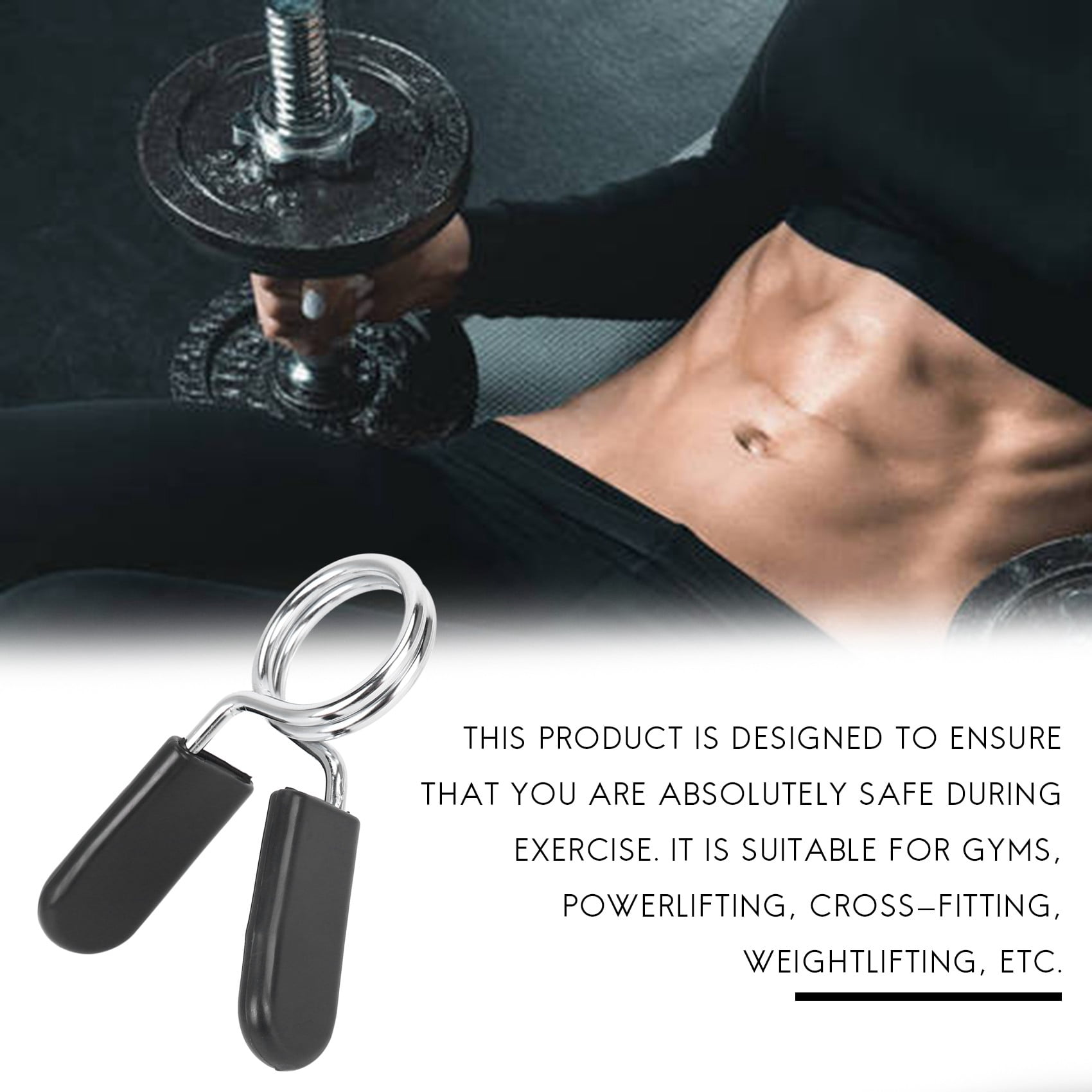 8Pack Dumbbell Spring Collars, Exercise Barbell Clip Clamps - Walmart.com