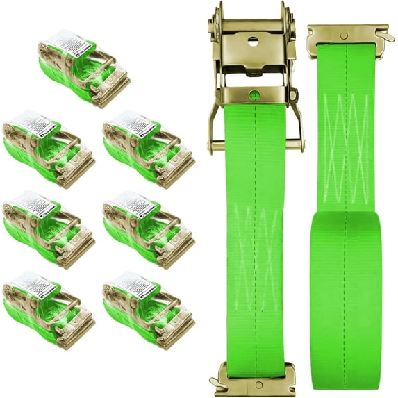 8Pack E-Track Straps Ratchet Etrack Strap Box Strap Tie Down Heavy Duty ...