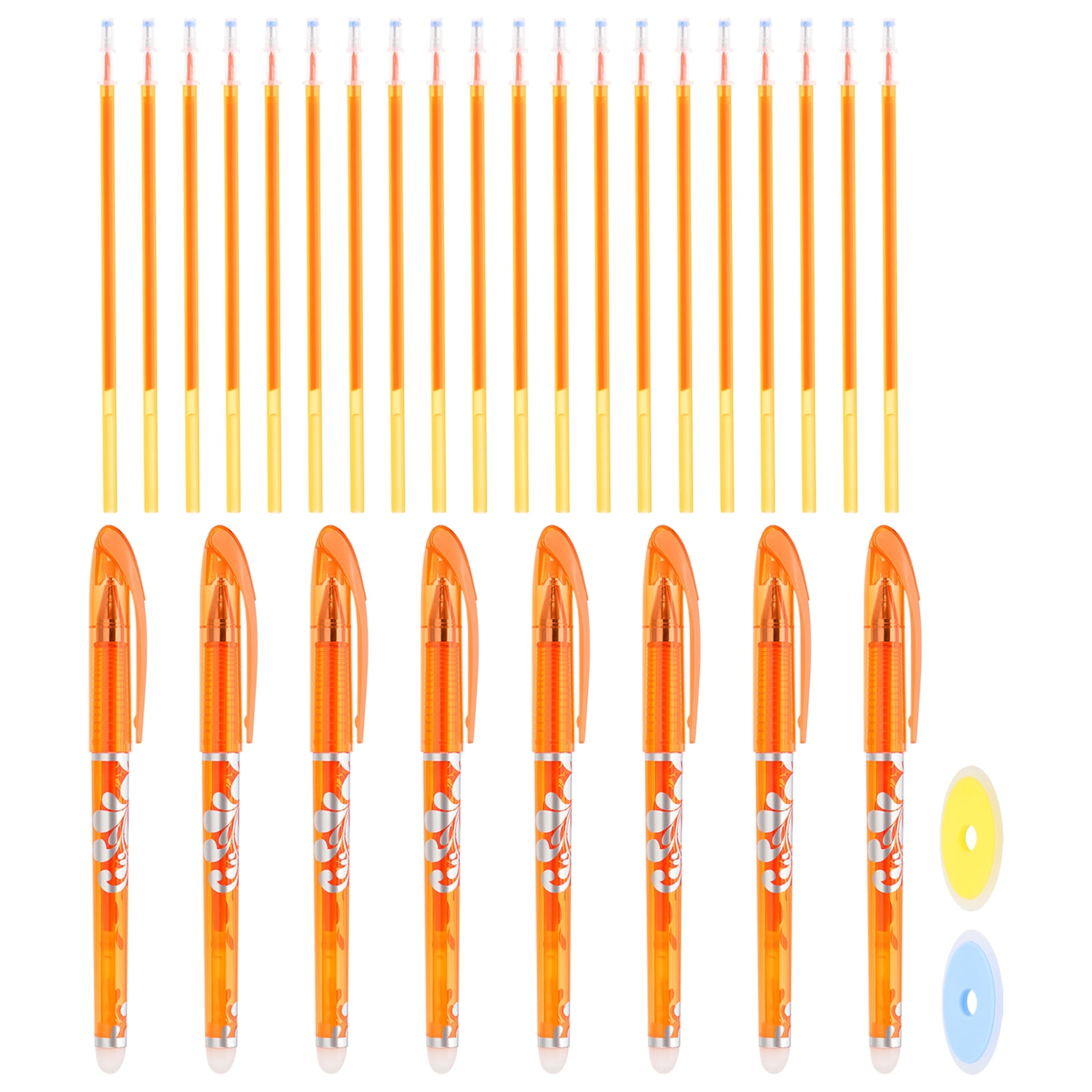 8Pack Erasable Gel Pens with 20 Refills & 2 Erasers, 0.5mm Heat ...