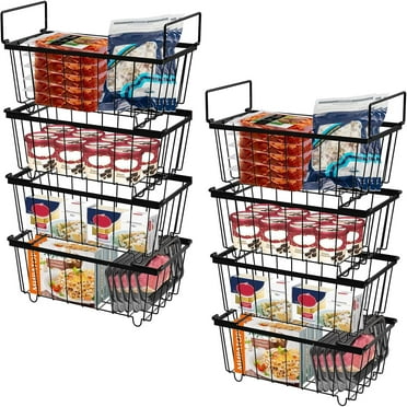 6Pack Freezer Organizer Bins, Stackable Deep Freezer Organizer Bins for ...