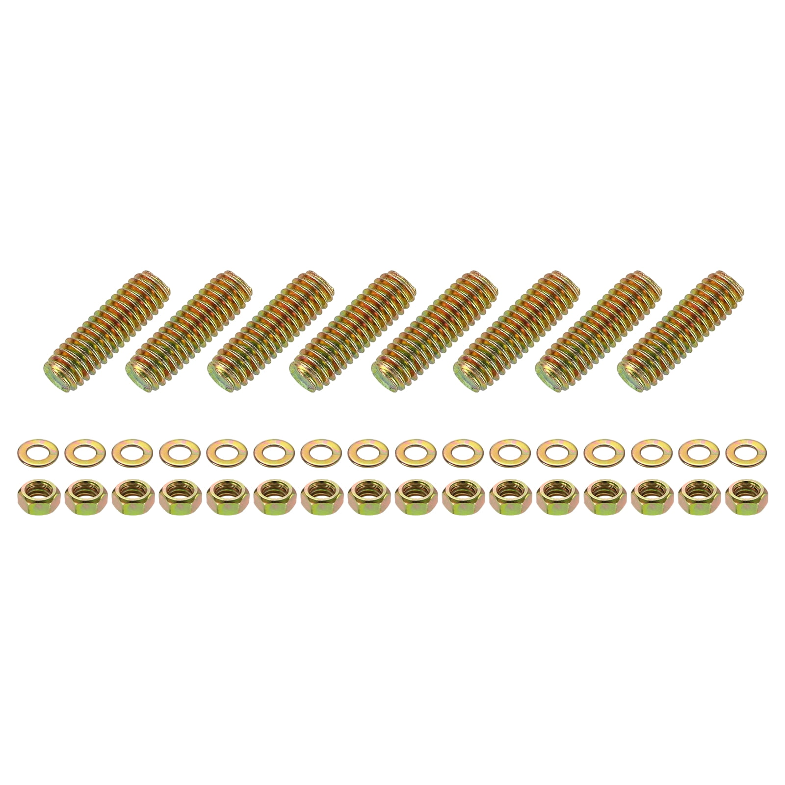 8Pack Fully Threaded Rod, 5/16"x1" Zinc-Plated Carbon Steel with Nuts ...