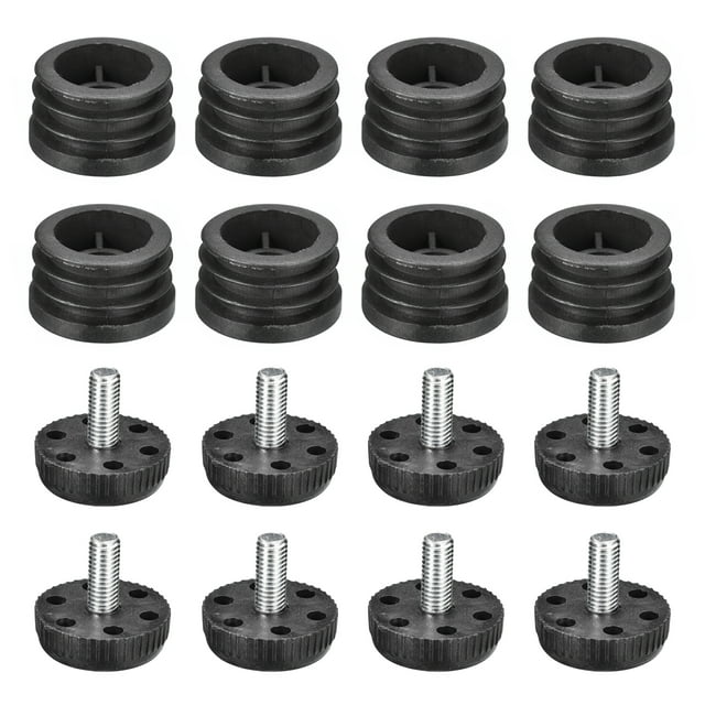 8Pack Inserts for Round Tubes with Leveling Feet, for 35mm/1.38" OD ...