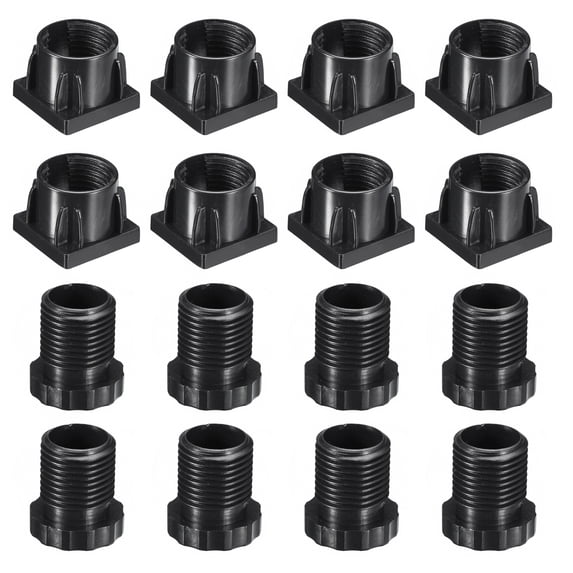 8Pack Inserts for Square Tubes with Leveling Feet, for 25x25mm Dia ...