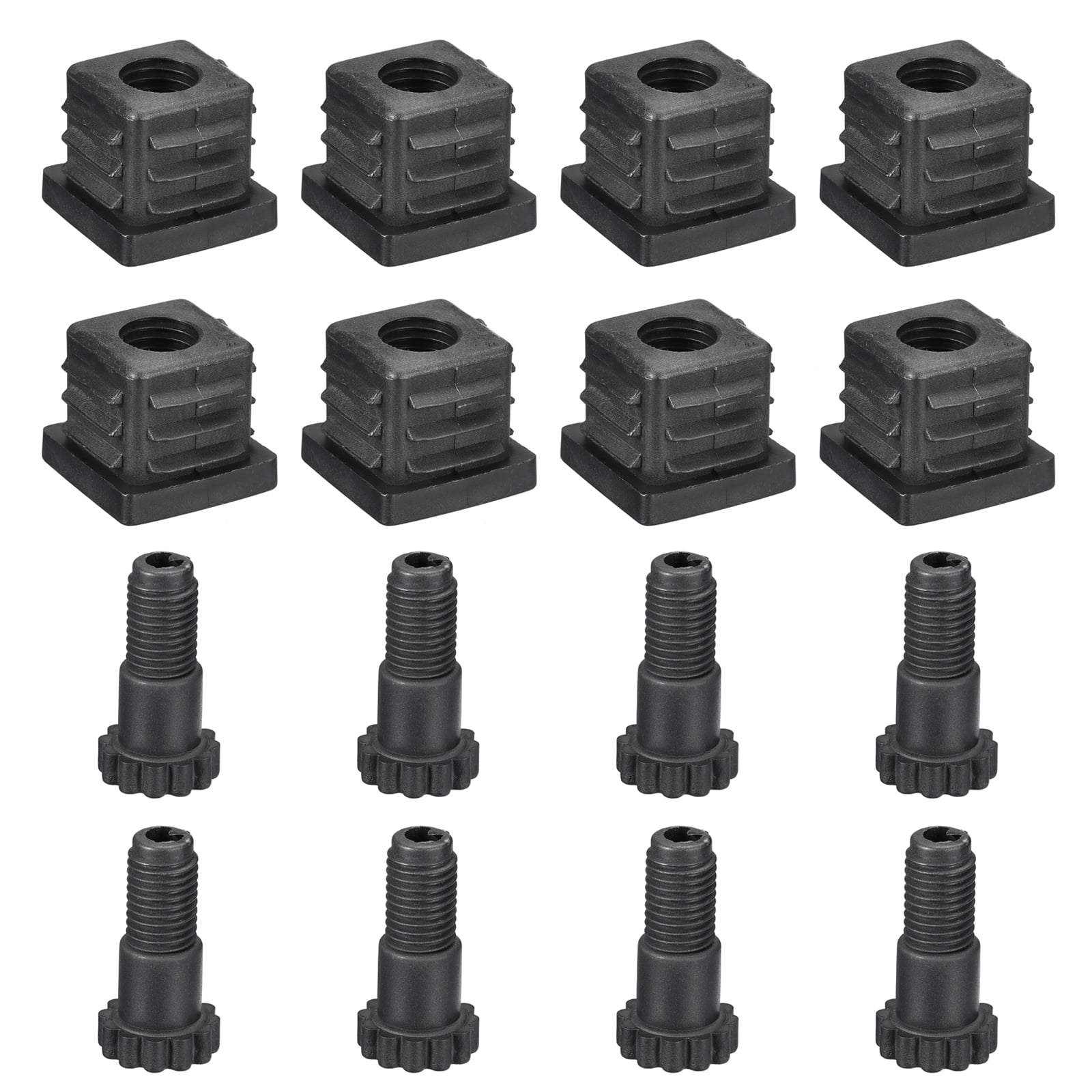 8Pack Inserts for Square Tubes with Leveling Feet, for 30x30mm Dia ...
