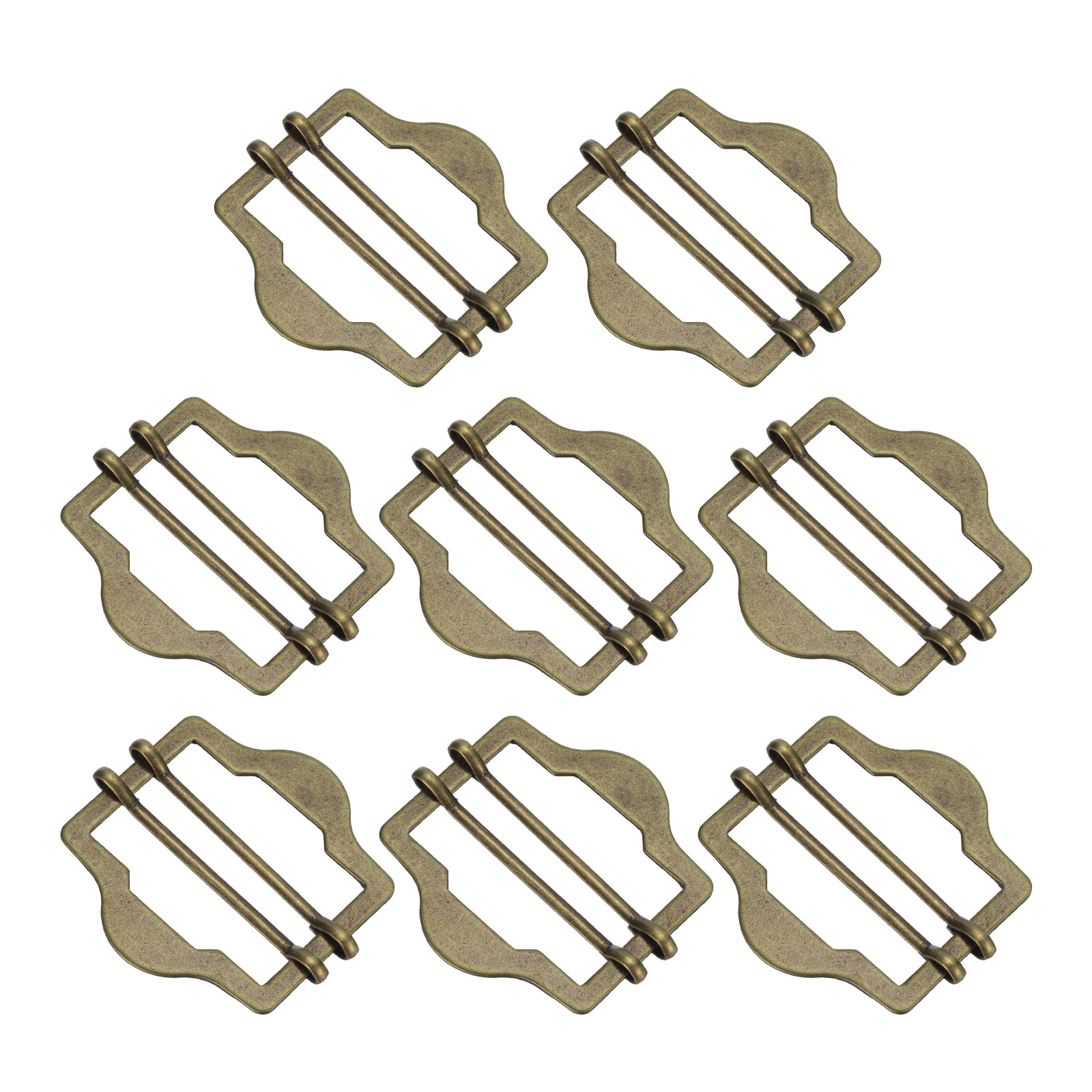 8Pack Metal Adjuster Slide Buckles, 30mm Webbing Strap Roller Pin Clip ...