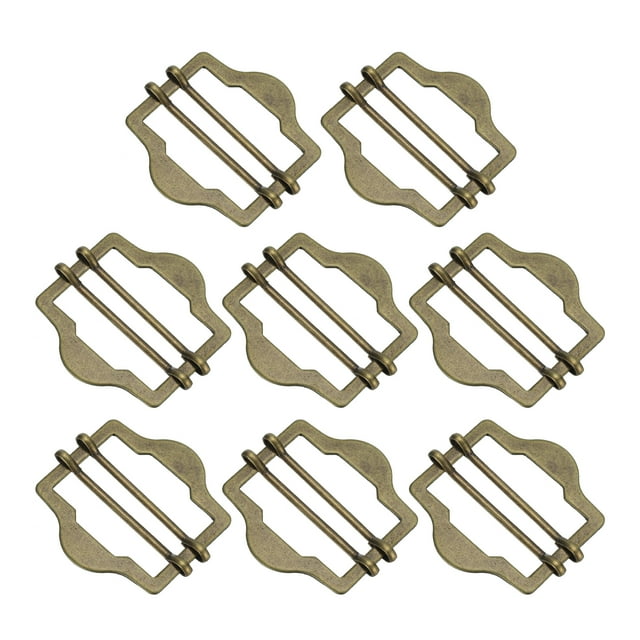 8Pack Metal Adjuster Slide Buckles, 30mm Webbing Strap Roller Pin Clip ...