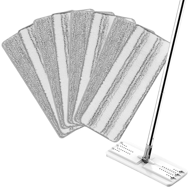 8Pack Mop Replacement Pads, Microfiber Flat Mop Pads for 13" X 4.9 ...