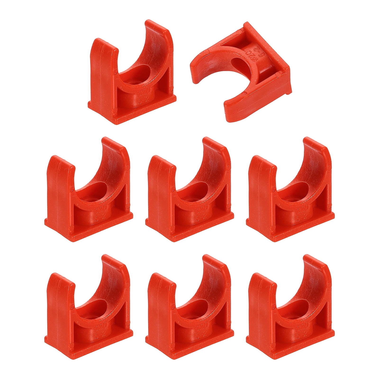 8Pack Water Pipe Clamps Clips, U-Shaped Holder Buckles for 20mm OD, Red ...