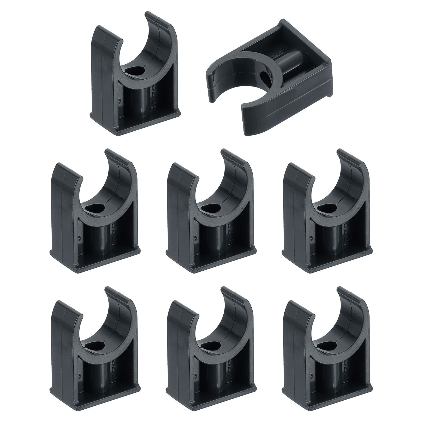 8Pack PVC Water Pipe Clamps Clips, U-Shaped Holder Buckles for 25mm OD, Black - Walmart.com
