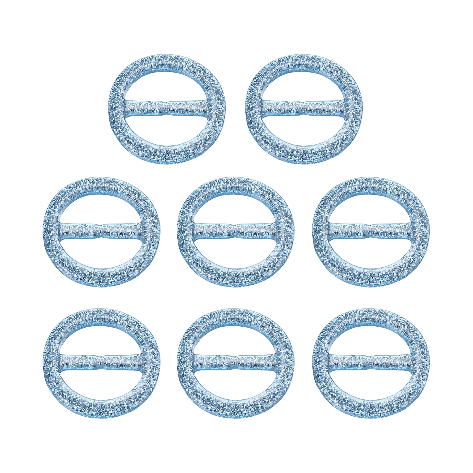 8Pack Plastic Tee Shirt Clips, 25mm Round Bling Resin Scarf Ring Buckle ...