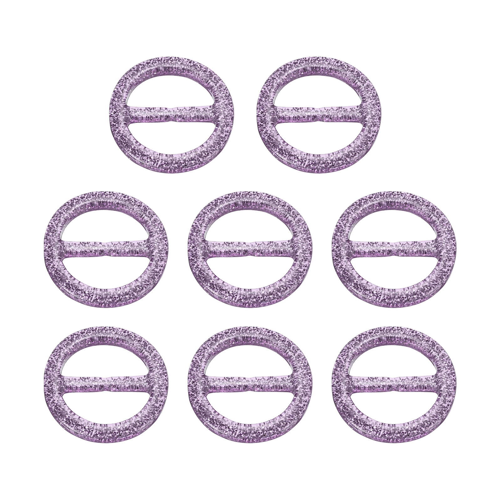 8Pack Plastic Tee Shirt Clips, 25mm Round Bling Resin Scarf Ring Buckle ...