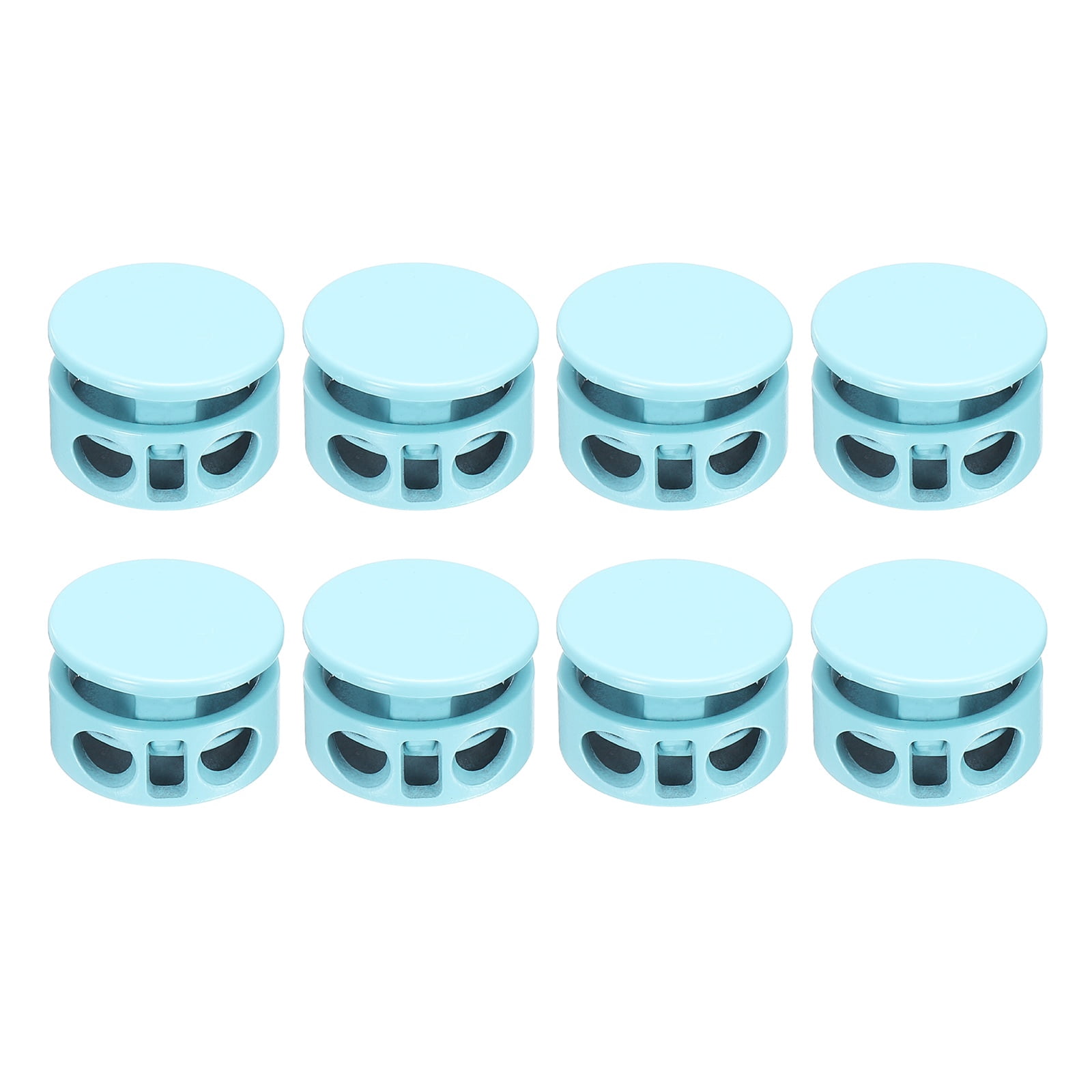 8Pack Round Cord Locks, 4mm Metal Double Hole Spring Toggle Stopper ...