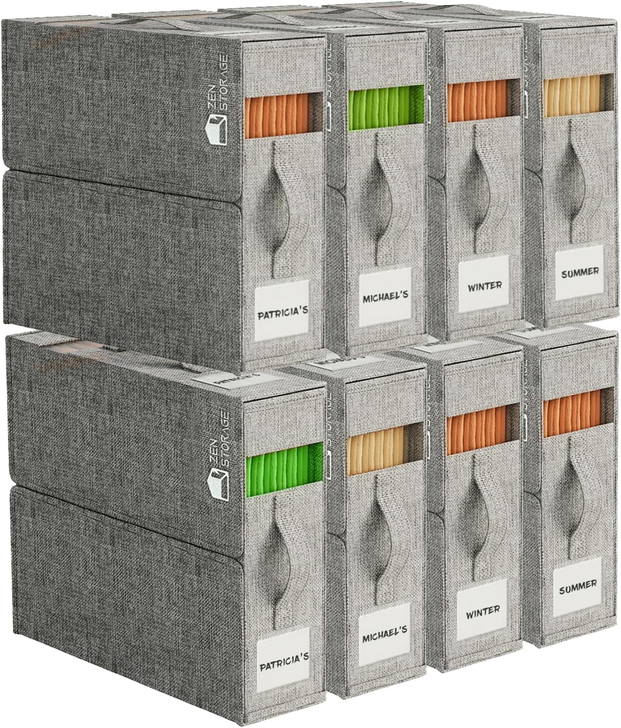 8Pack Sheet Organizers for Linen Closet - King/Queen Size Bedding ...