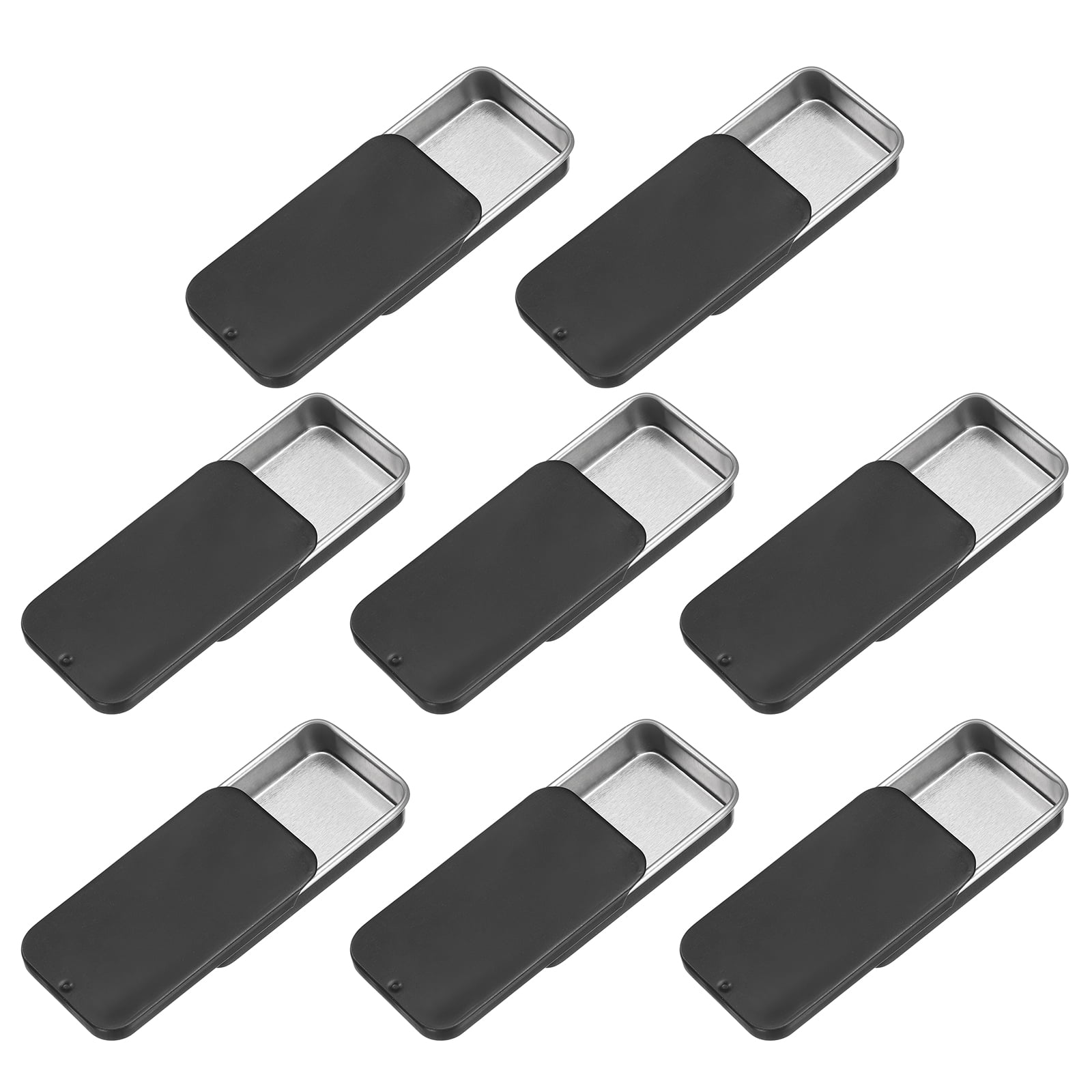8Pack Slide Top Tin Containers, 2