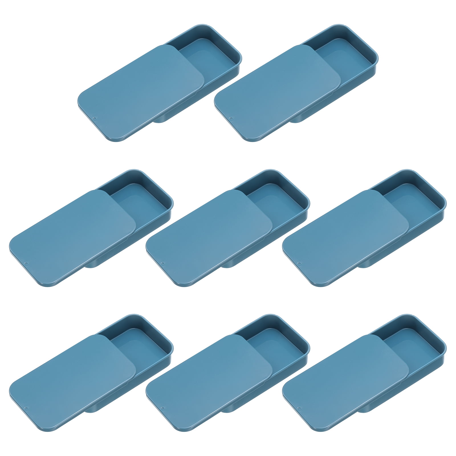 8Pack Slide Top Tin Containers, 3"x2"x0.6" Mini Metal Empty Tins Box ...
