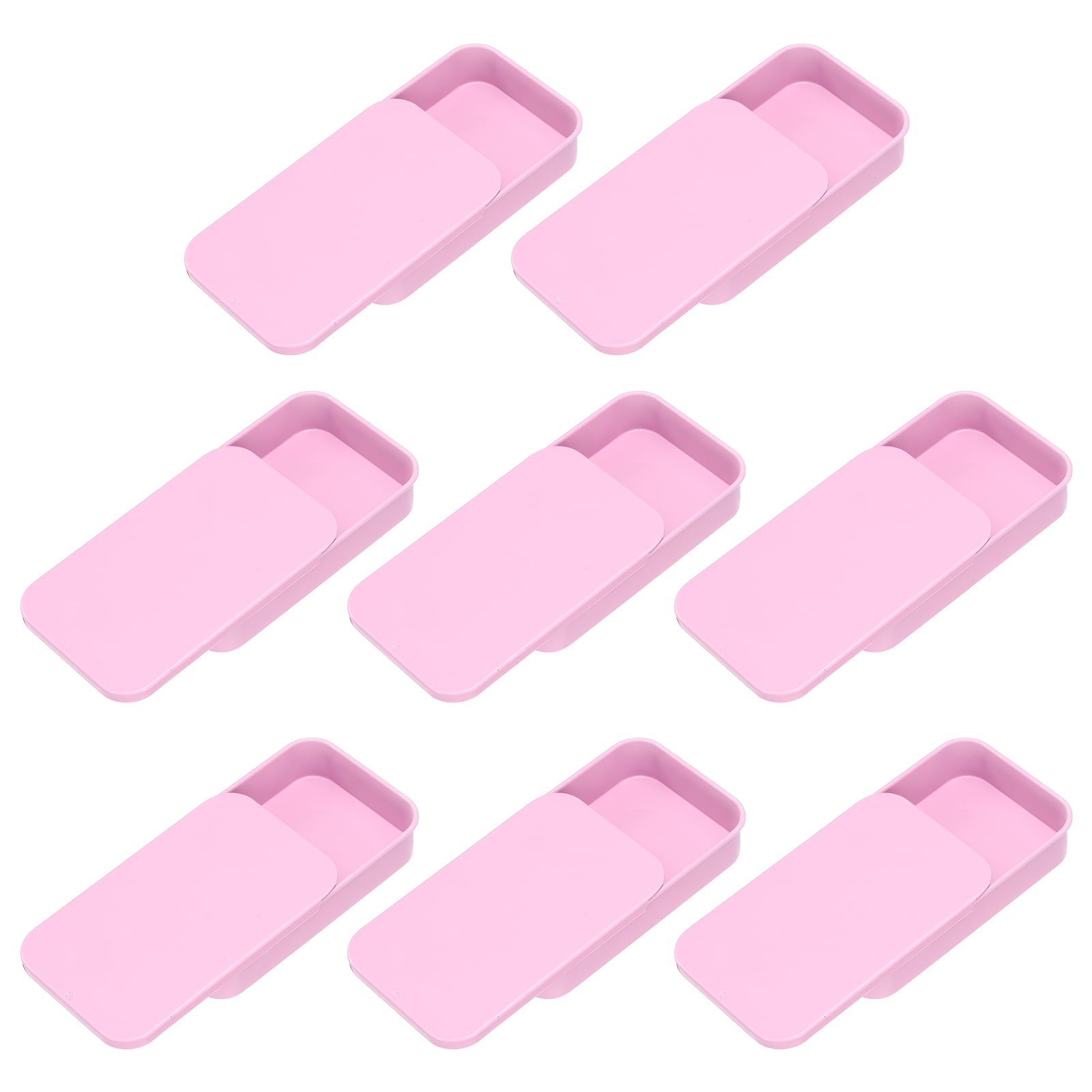 8Pack Slide Top Tin Containers, 3"x2"x0.6" Mini Metal Empty Tins Box ...