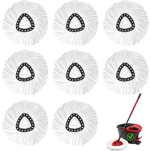 8Pack Spin Mop Replacement Heads,Spinning Mop Replace Head for Floor ...