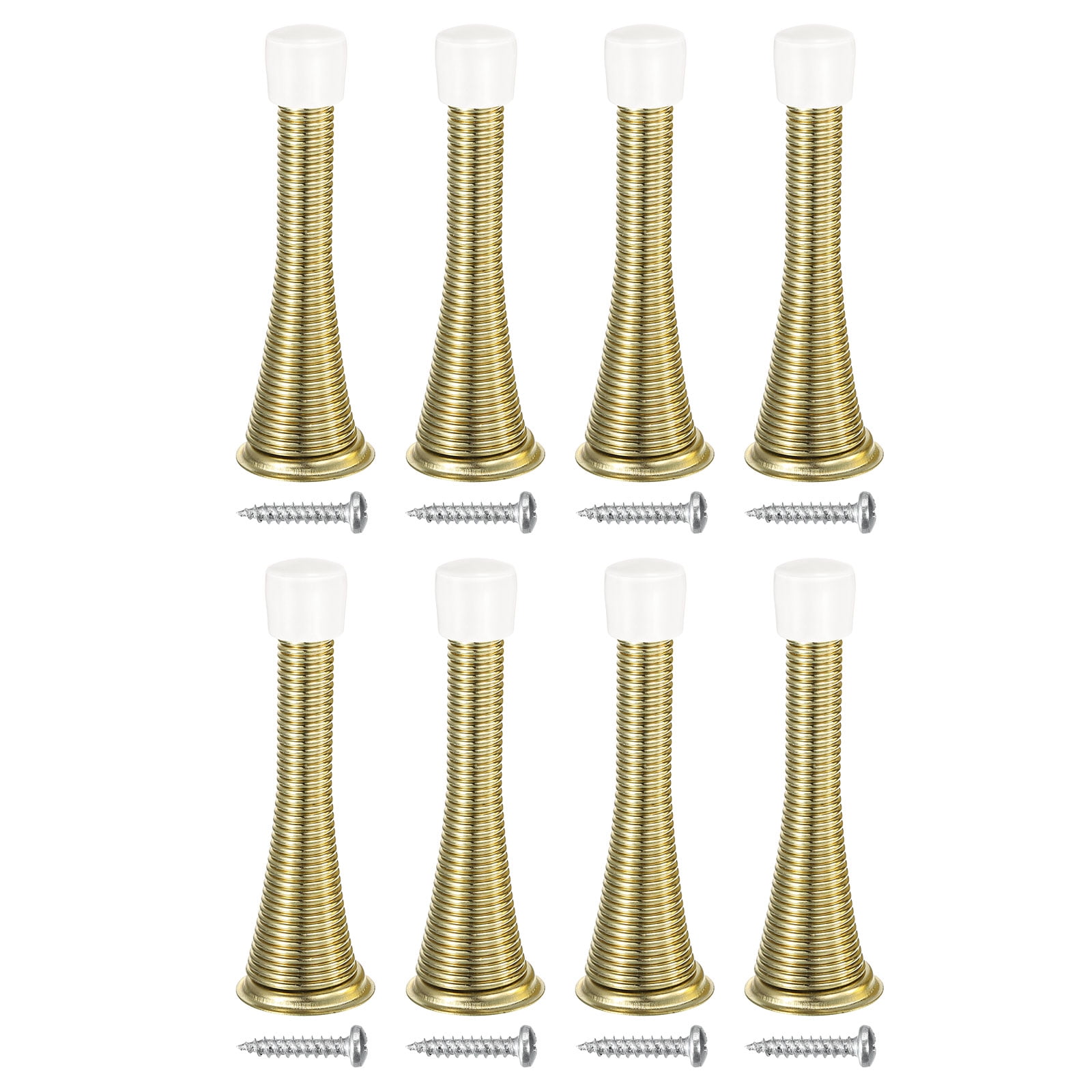 8Pack Spring Door Stopper, 3" Flexible Door Stop with Rubber Bumper ...