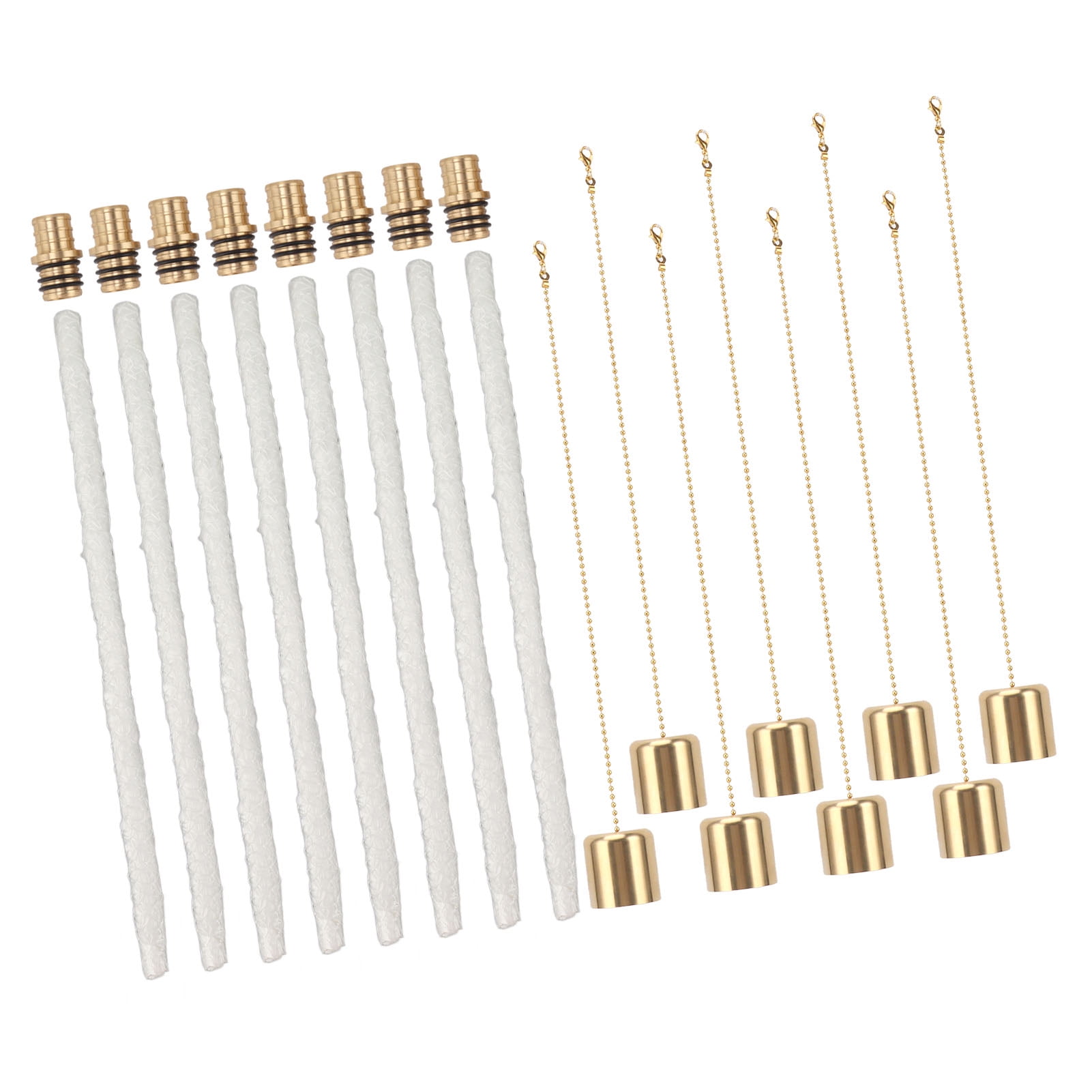 8Pack Wine Bottle Torch Kit Long Life Torch Wicks Brass Torch Wick ...